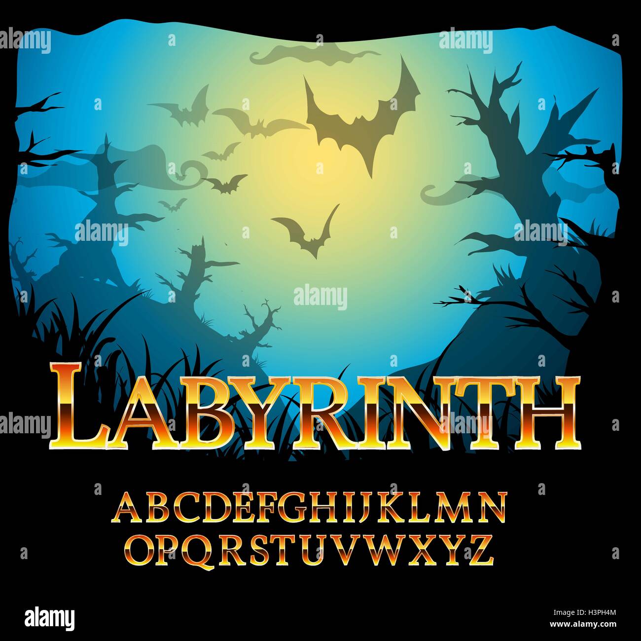 Fantasy style alphabet Stock Vector Image & Art - Alamy