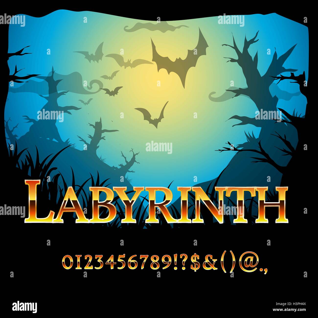 Fantasy style alphabet Stock Vector Image & Art - Alamy