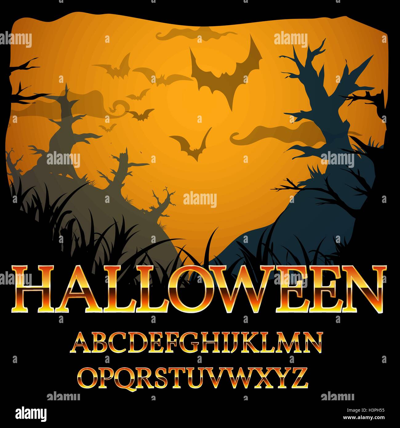 Fantasy style alphabet Stock Vector Image & Art - Alamy