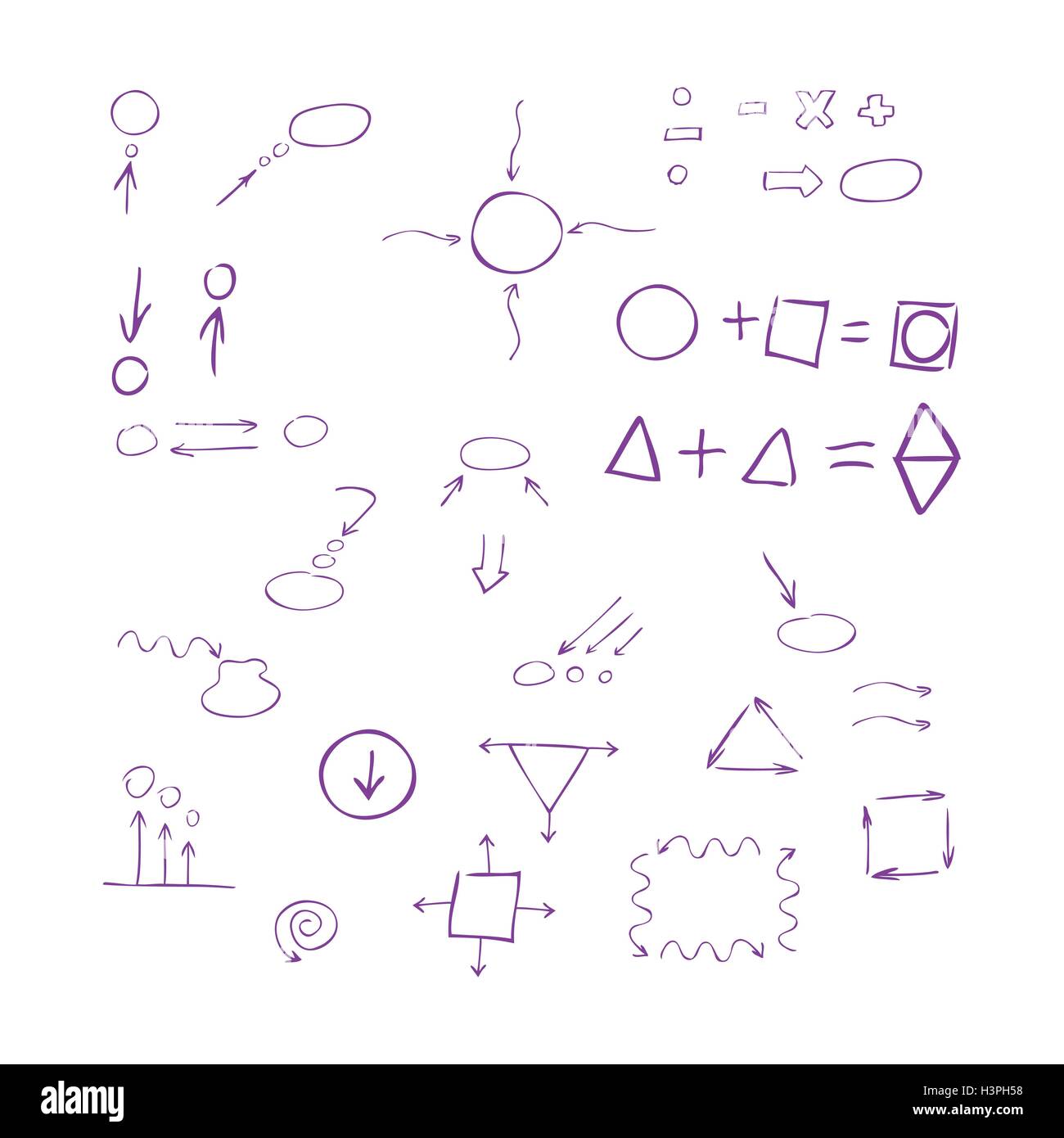 Geometrical shapes sketch Stock Vector Images - Alamy