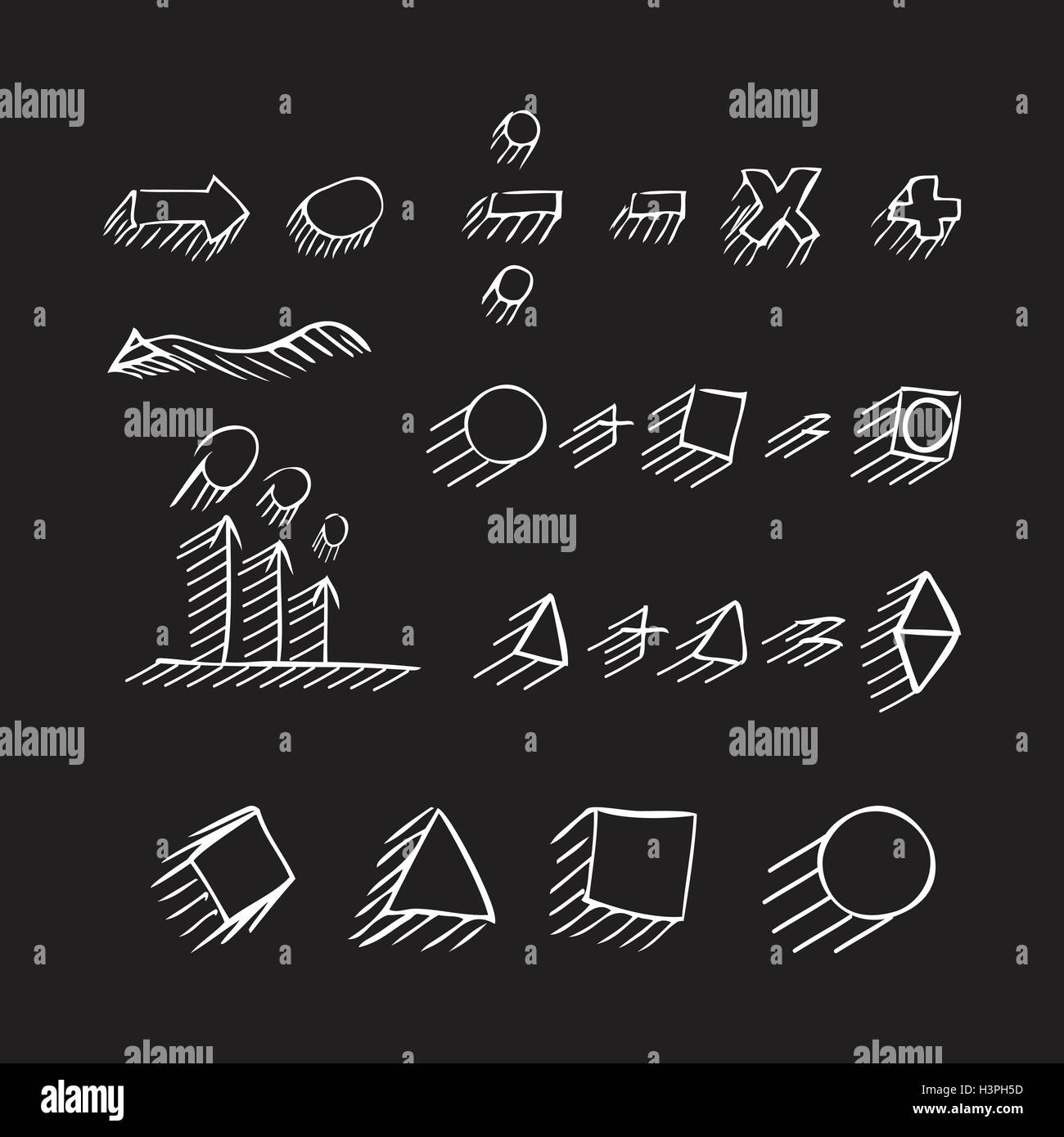 Geometrical shapes sketch Stock Vector Images - Alamy