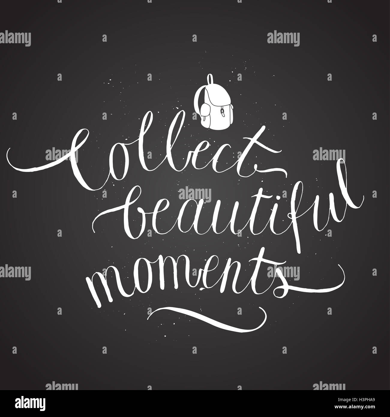 collect beautiful moments. calligraphy on chalkboard. vector ...