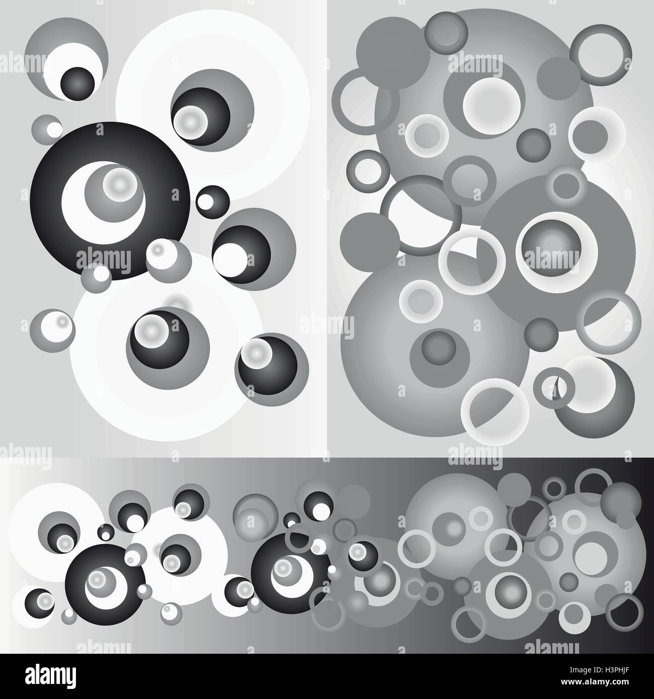Pattern circles round monochrome Stock Vector Image & Art - Alamy