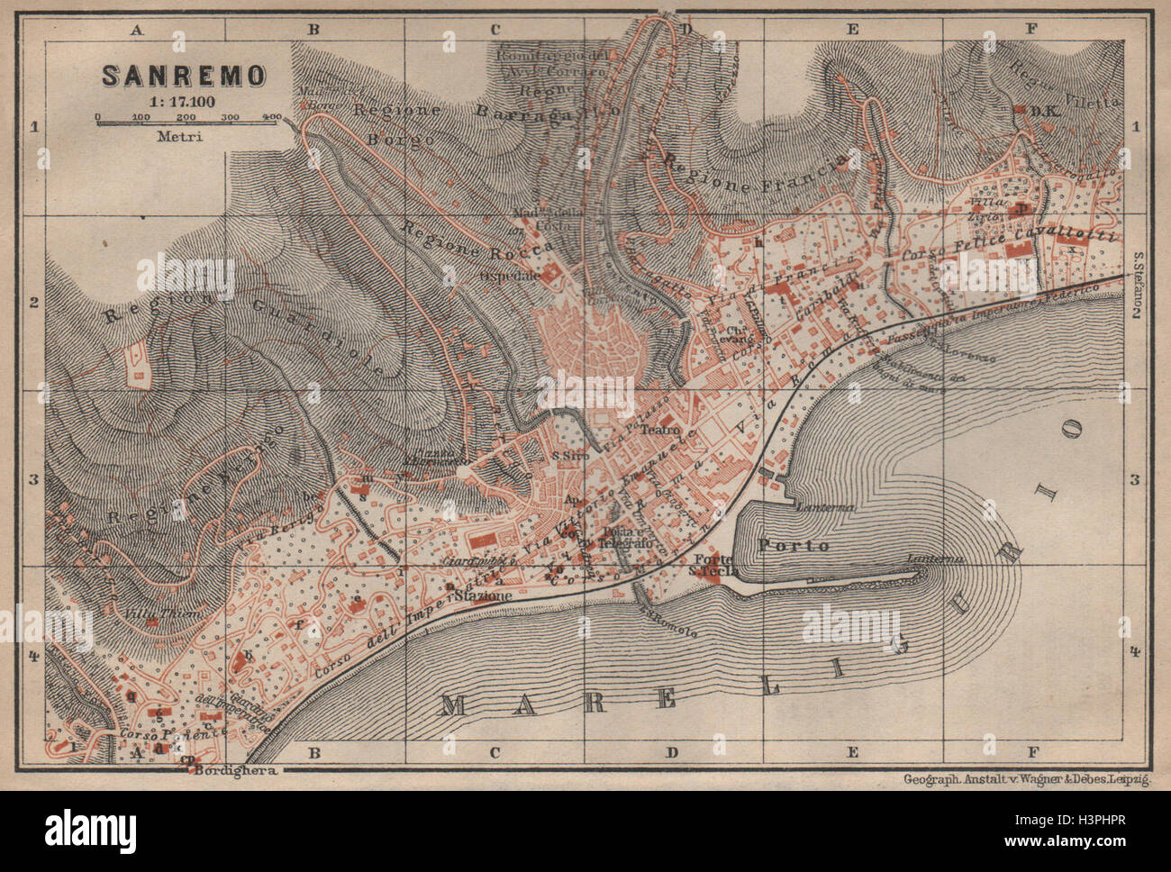 San remo map hi-res stock photography and images - Alamy