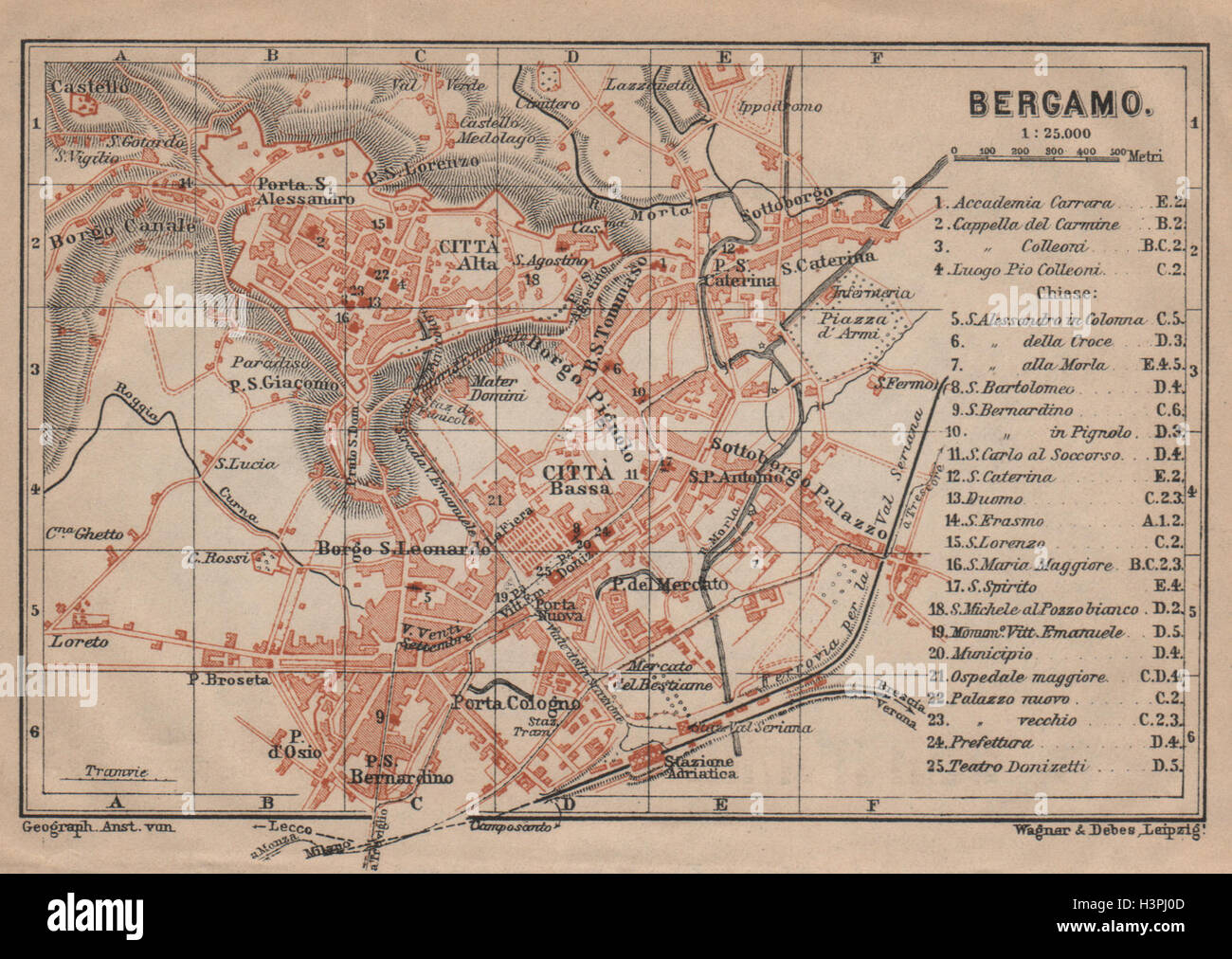 Mappa Di Bergamo Bassa : Mappa di Bergamo cartina geografica stradario ...