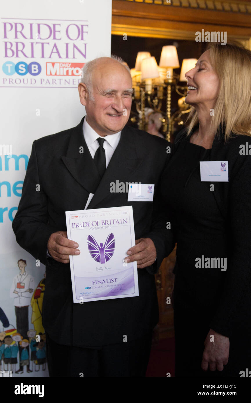 Billy Muir, with Carol Vorderman, who has been named as a finalist for ...