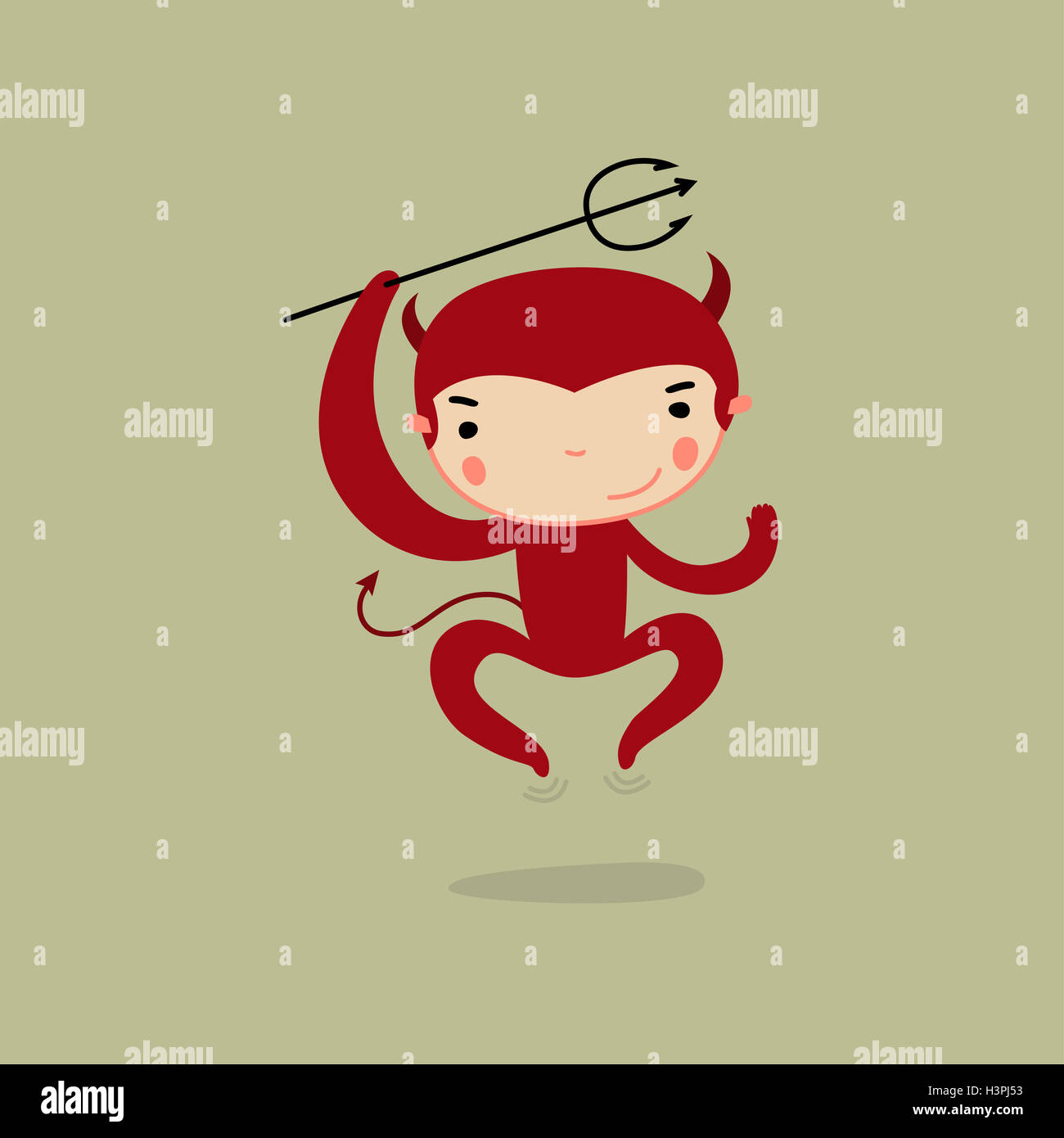 halloween kid devil. vector character Stock Photo - Alamy