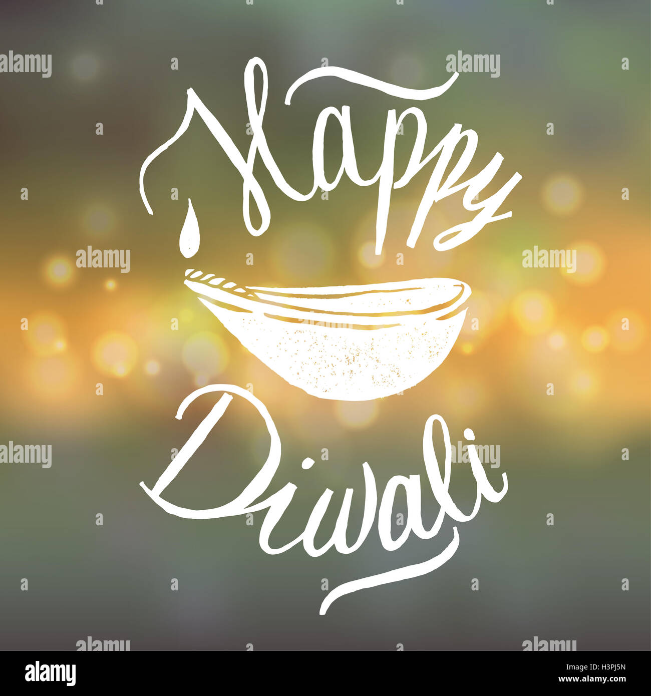 diwali calligraphy vector. indian lights lettering Stock Photo - Alamy