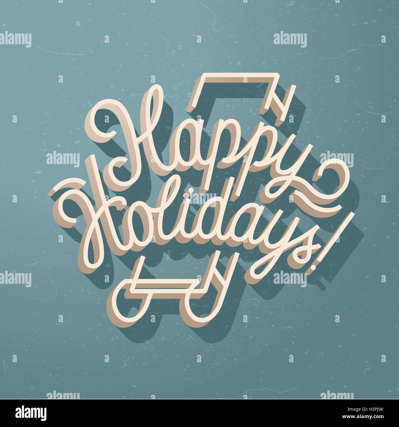 happy holidays vintage 3d card Stock Photo - Alamy