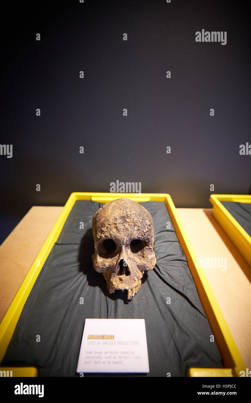 A plastic skull used in productions by the Royal Shakespeare Company ...