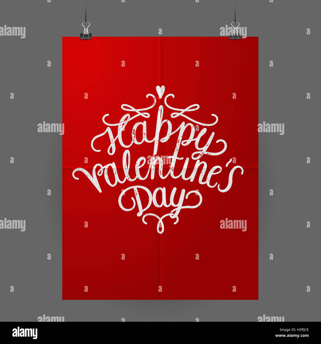 happy valentines day hanged poster Stock Photo - Alamy