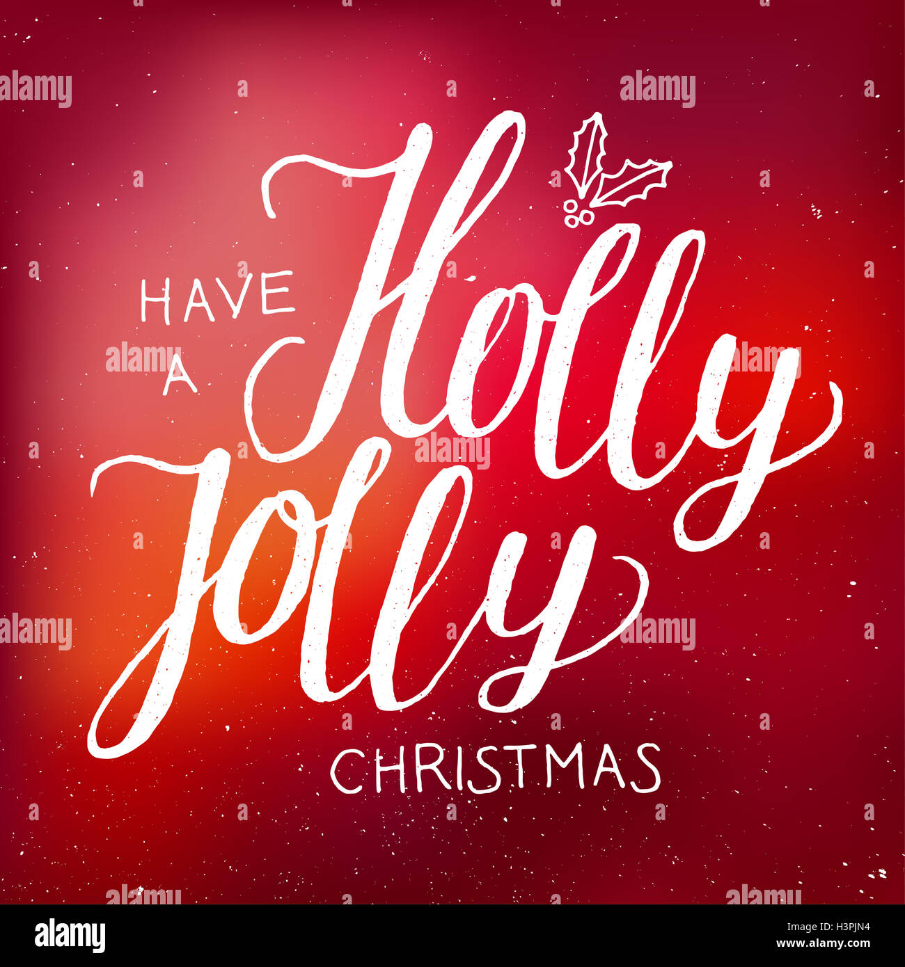holly jolly calligraphy. christmas handwriting Stock Photo - Alamy