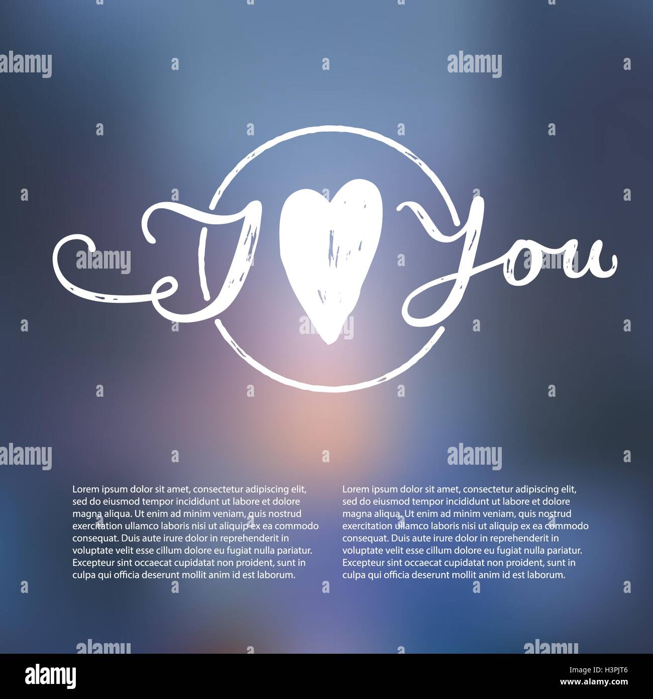 i love you valentine lettering message Stock Photo - Alamy