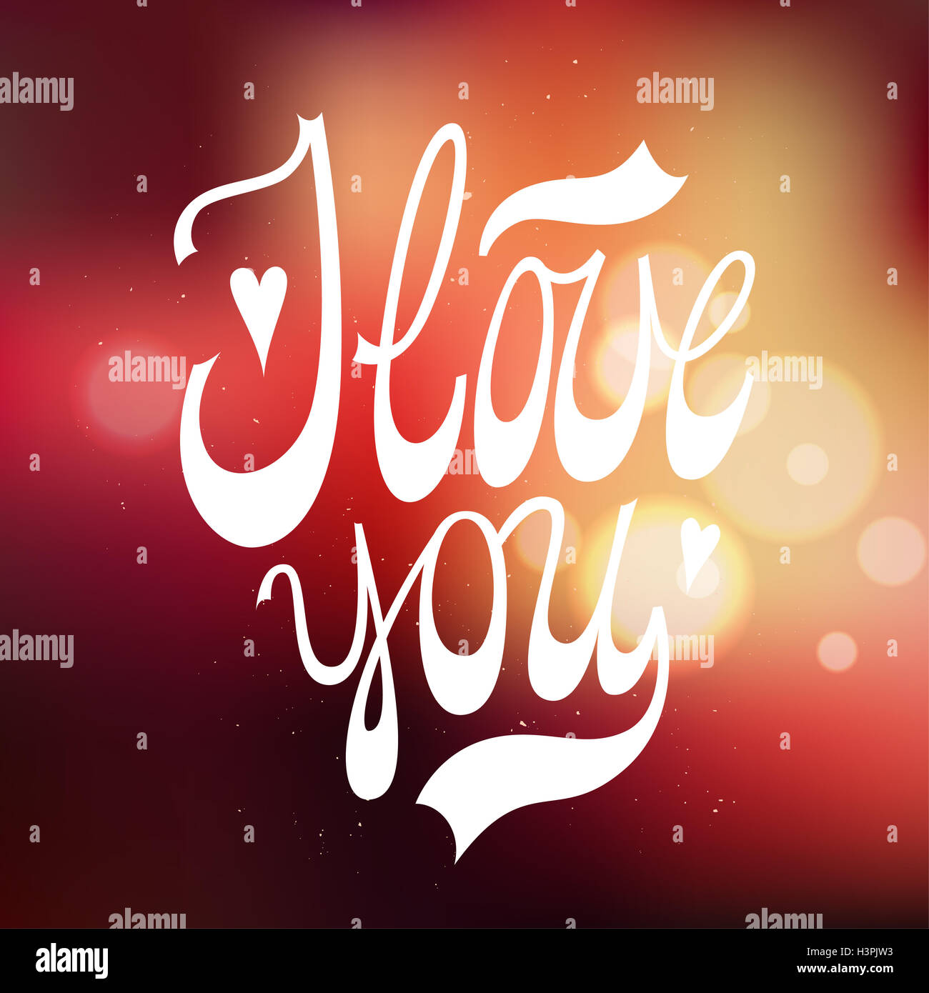 i love you handwriting. blurred background Stock Photo - Alamy