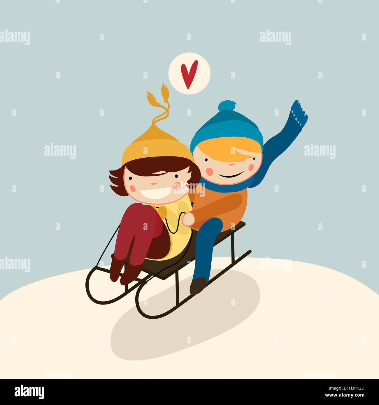 Couple cute cartoon character hi-res stock photography and images - Alamy