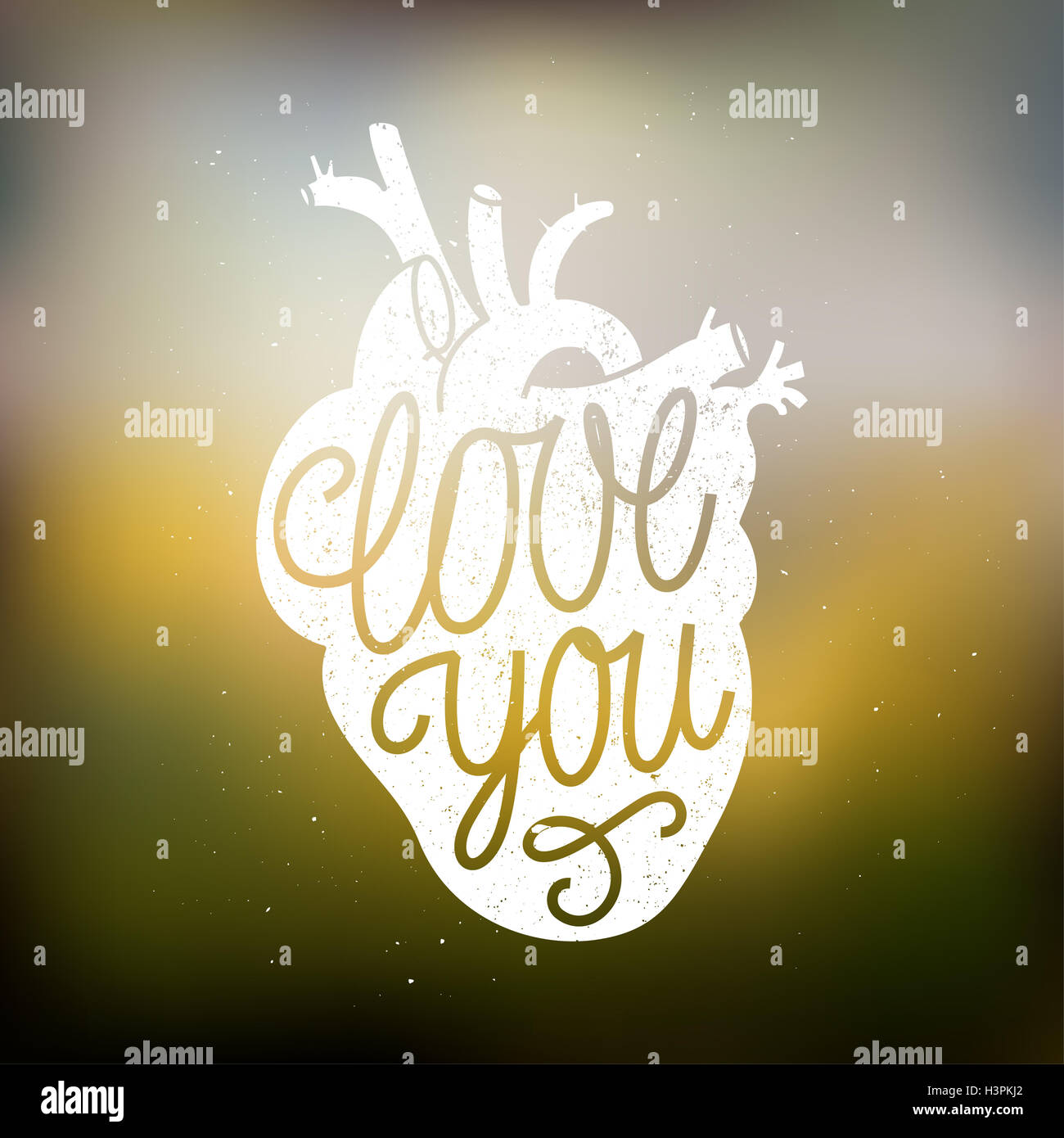 human heart lettering. love sign Stock Photo - Alamy