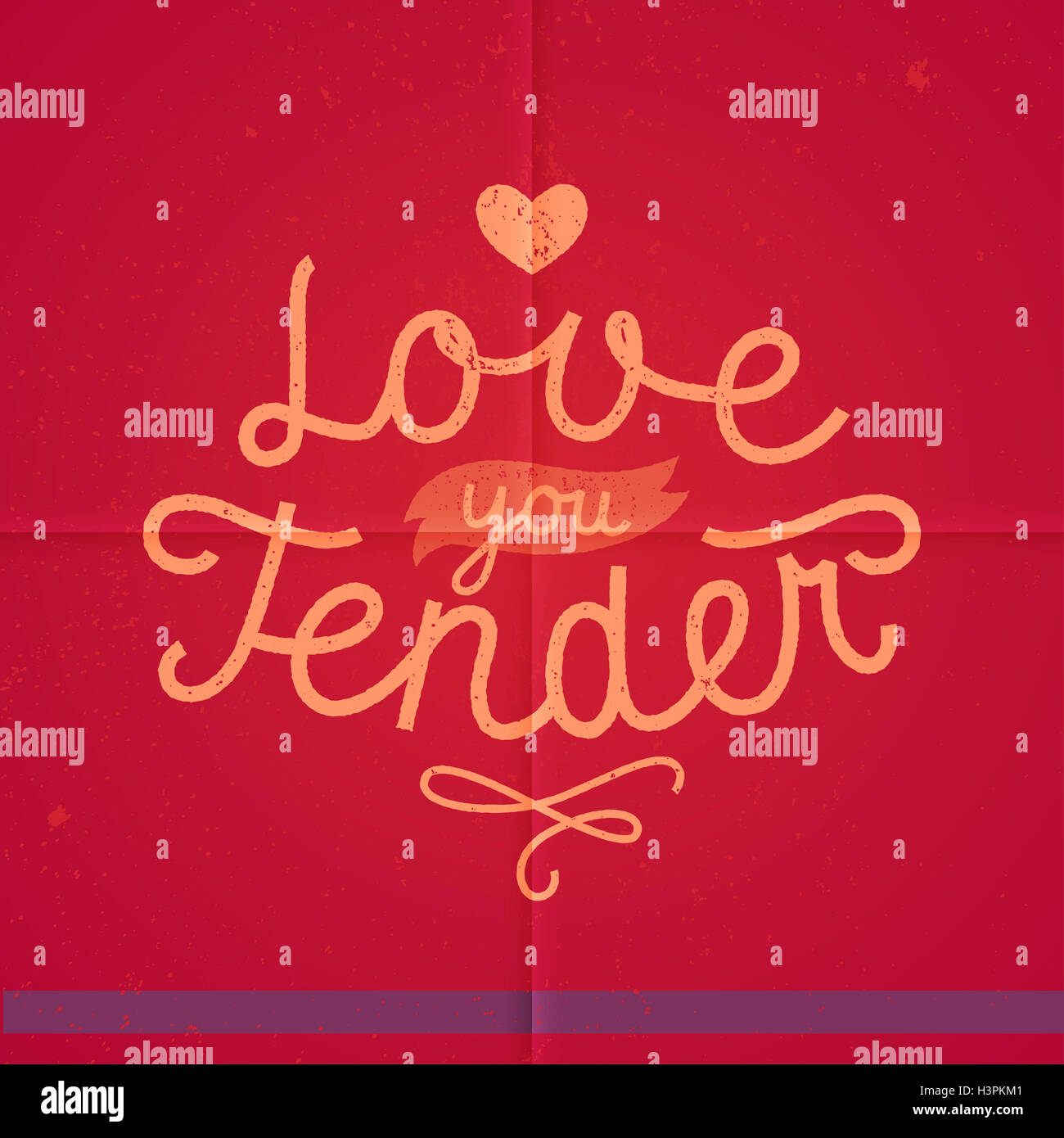 love you tender valentine handwritten message Stock Photo - Alamy