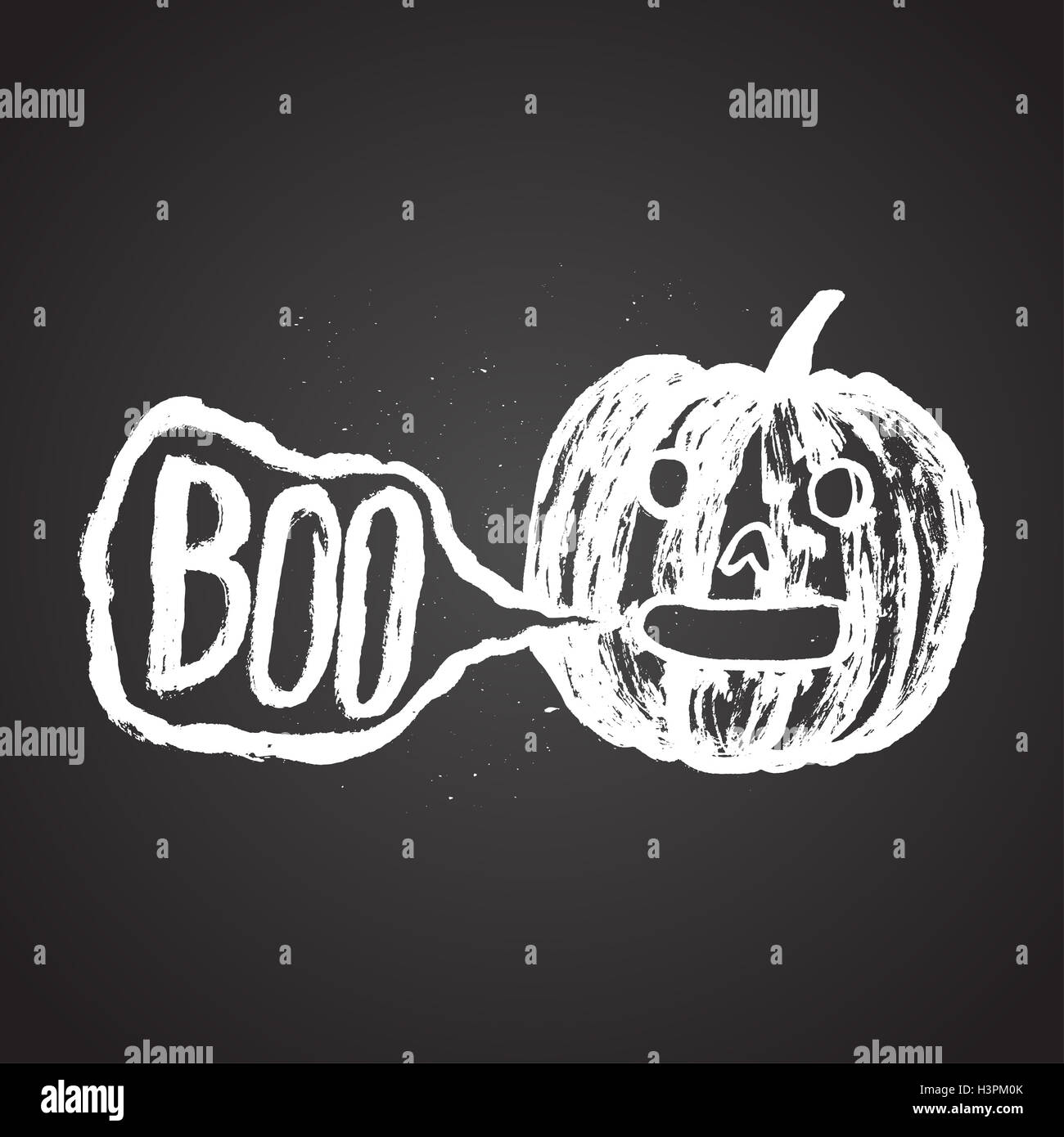 Halloween pumpkin label. boo sign Stock Photo - Alamy