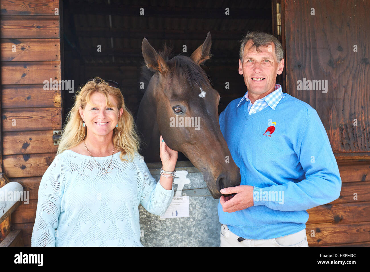 Owners Lawney Hill (L) and Alan Hill (R) at an open day at their Lawney ...
