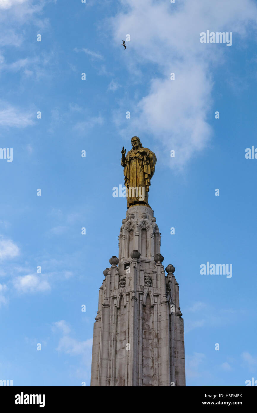 Sculpture to the Sacred Heart of Jesus in Bilbao, Basque Country, Spain ...