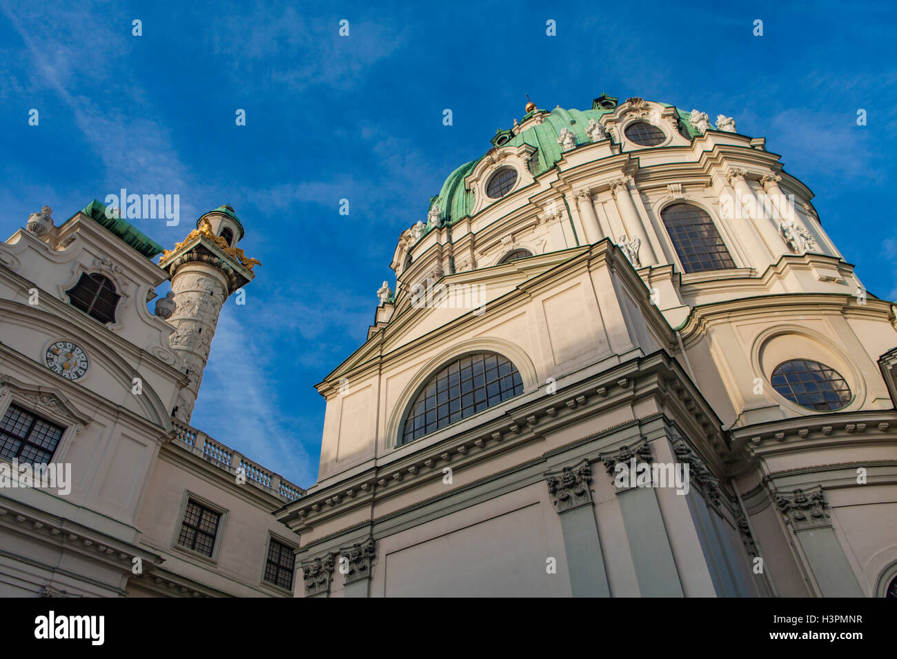 Detail of the Karlskirche in Vienna, Austria Stock Photo - Alamy