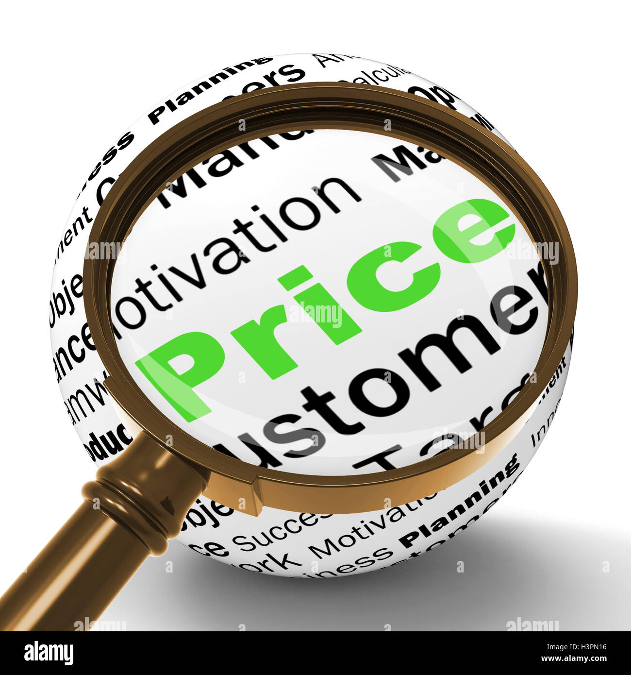 Price Magnifier Definition Means Promotions And Savings Stock Photo - Alamy