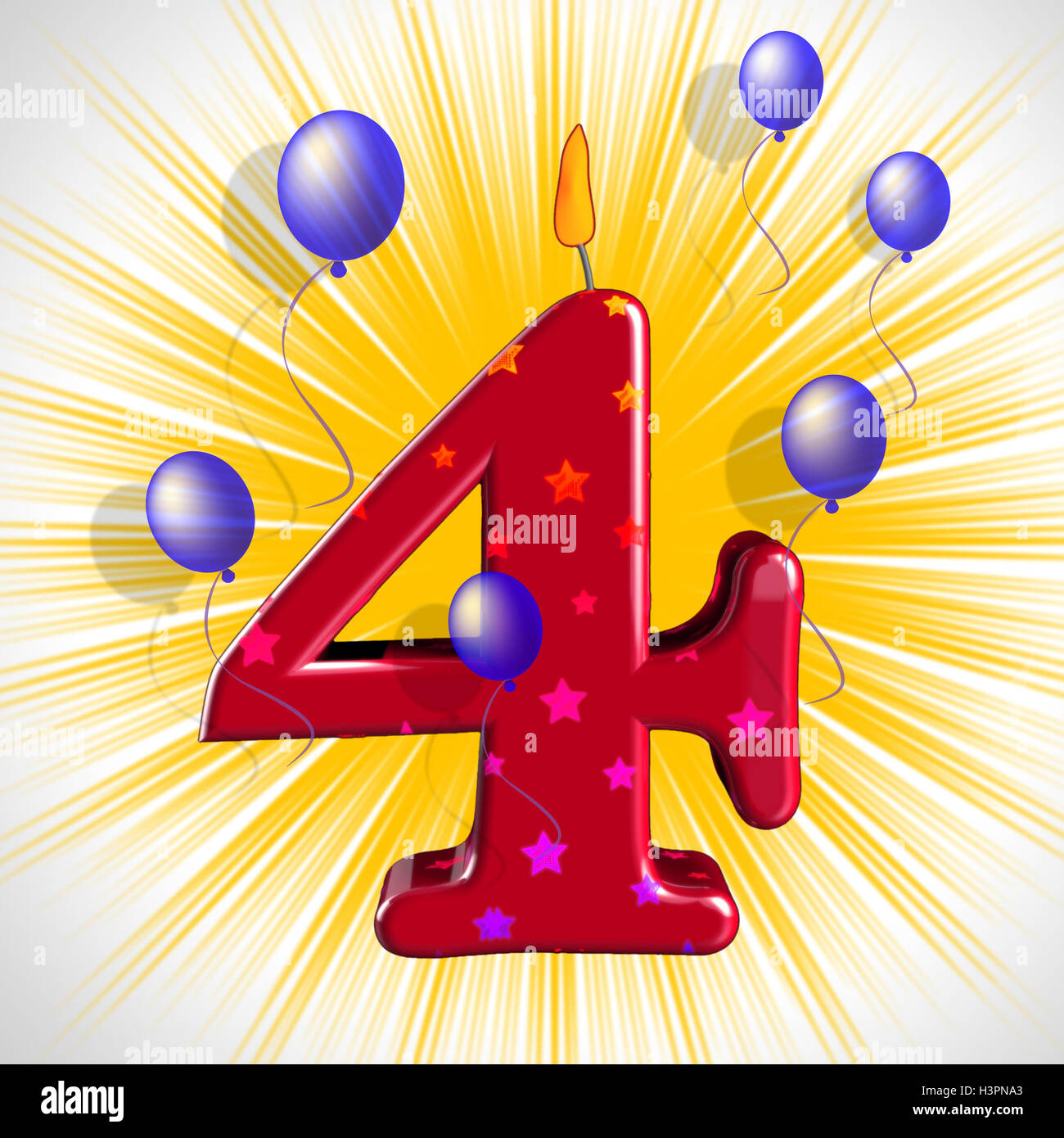 Happy 4th birthday hi-res stock photography and images - Alamy