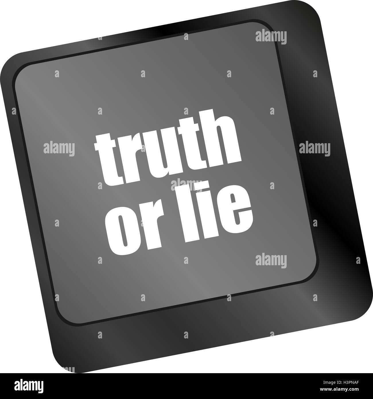 truth or lie button on computer keyboard key Stock Photo - Alamy