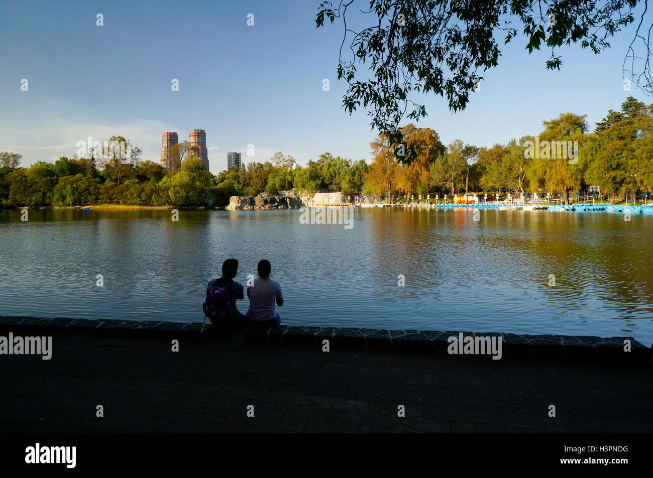 Lago de Chapultepec, Mexico City, Mexico. Chapultepec lake in ...