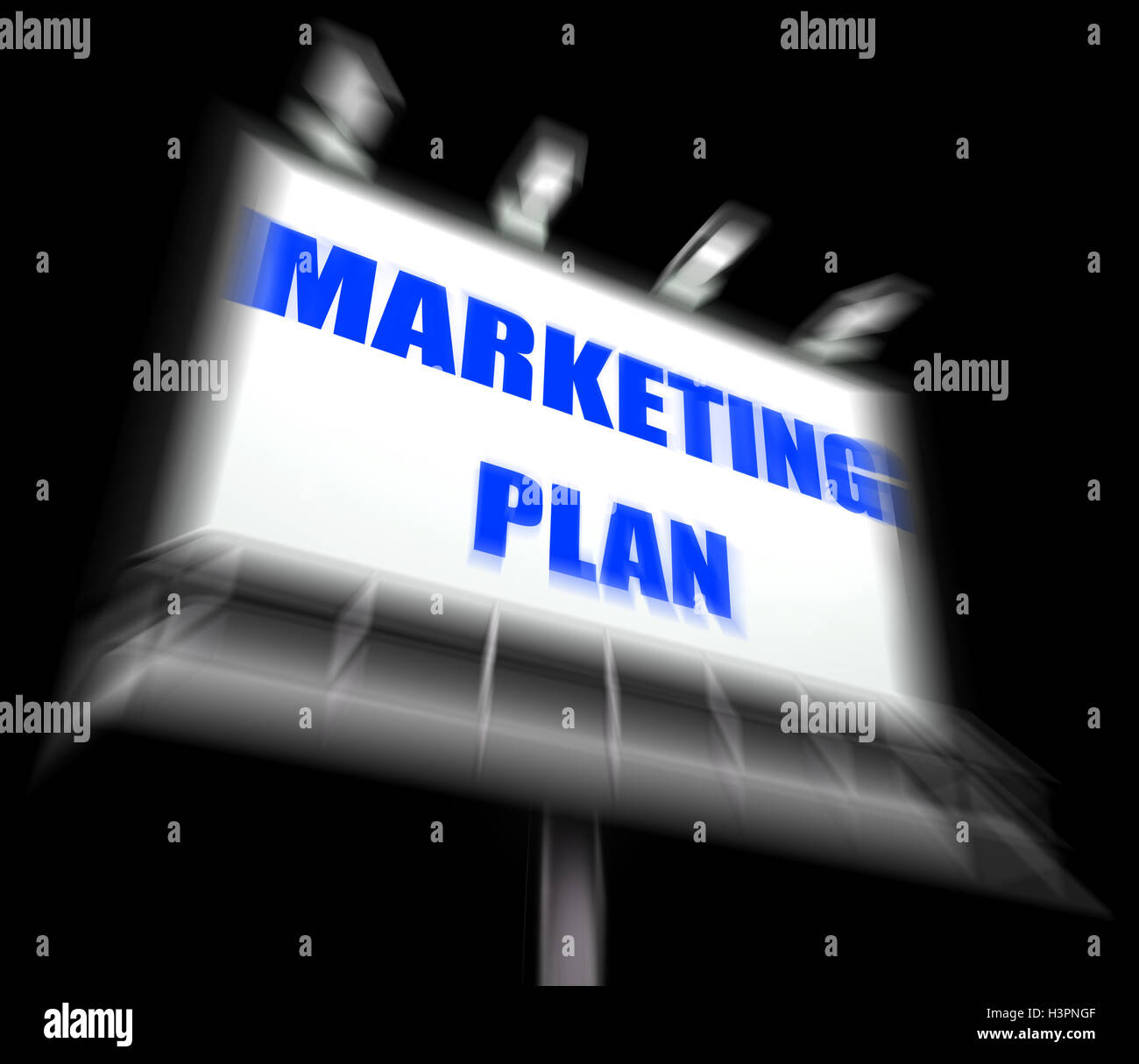 Marketing Plan Sign Displays Financial and Sales Objectives Stock Photo ...
