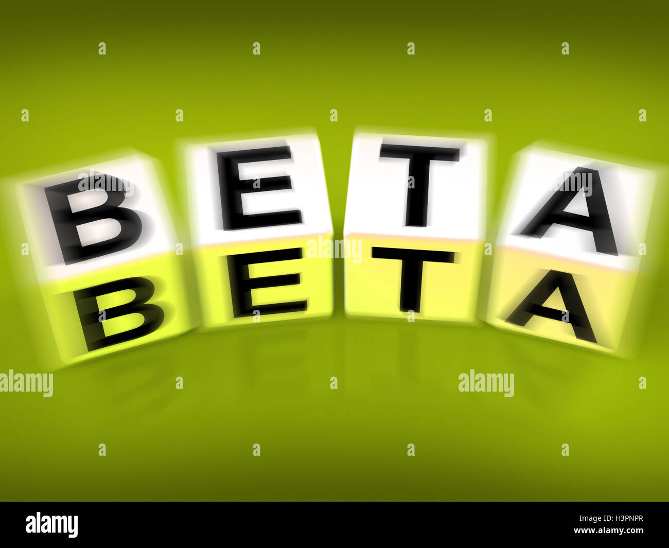 Beta Blocks Displays Internet Development and Experiment Stock Photo ...
