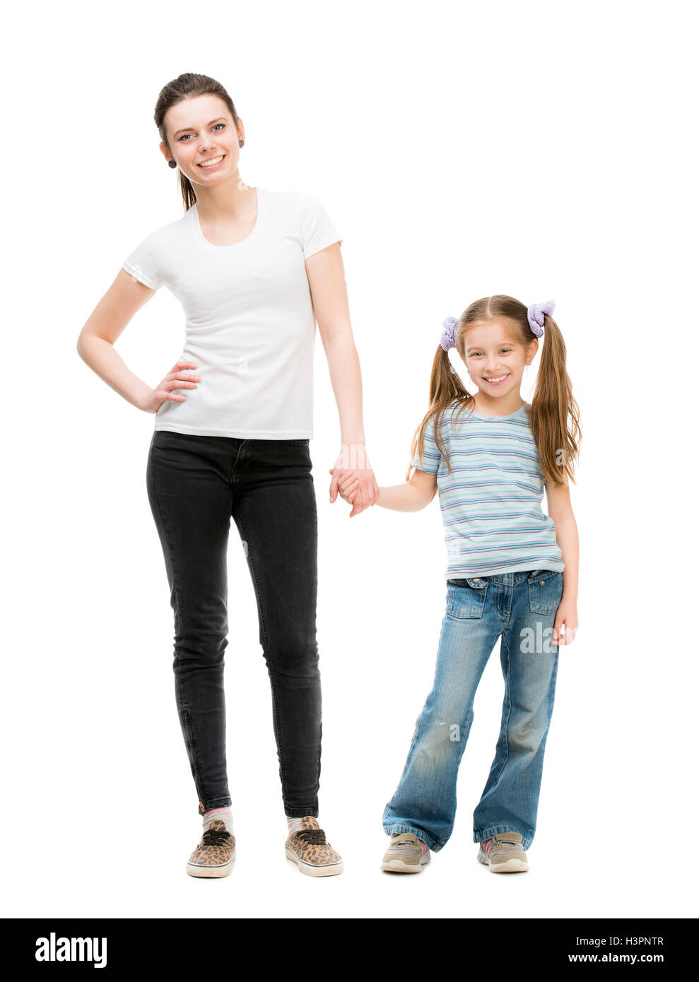 two sisters happy Stock Photo - Alamy