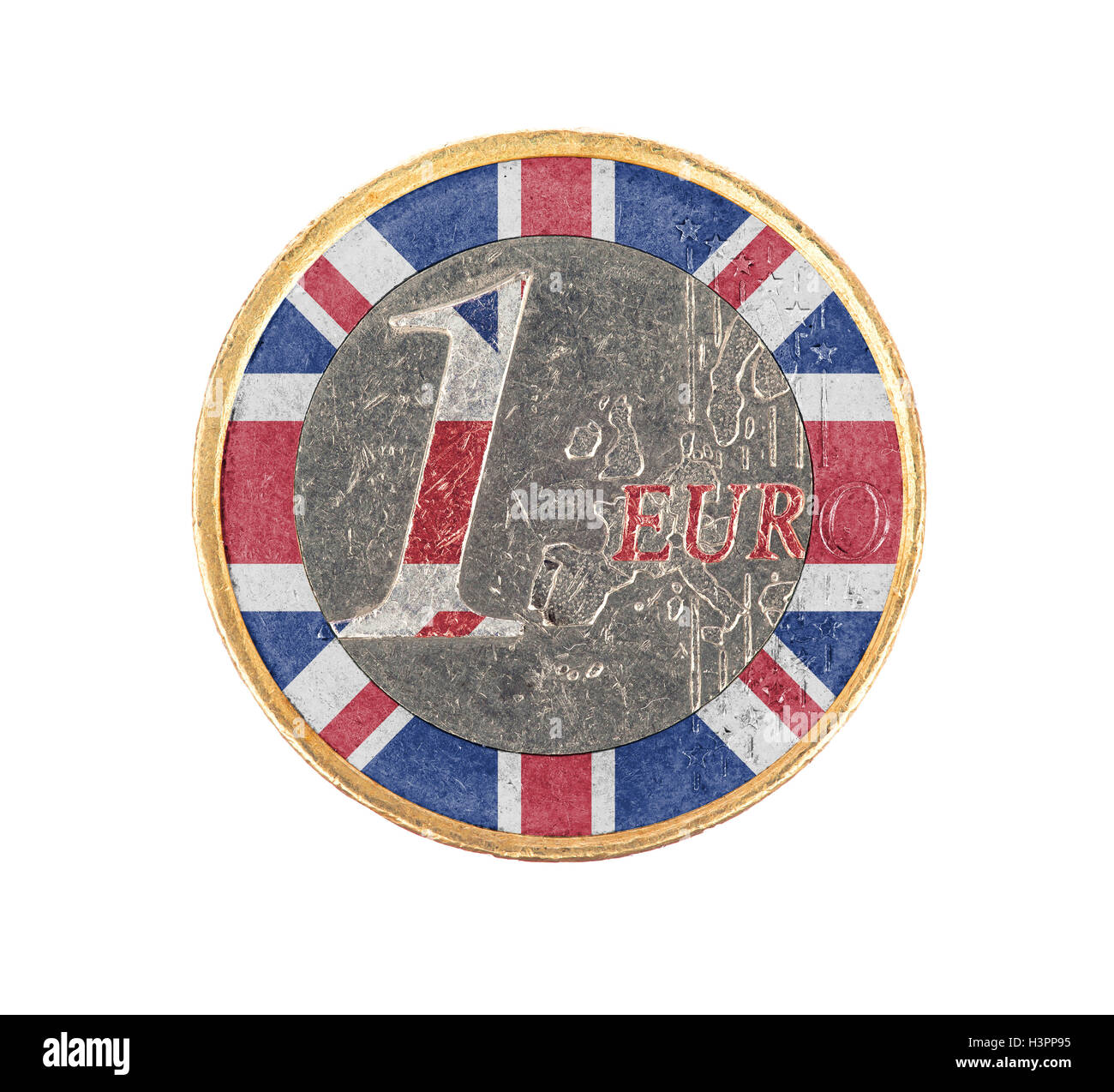 Euro coin, 1 euro Stock Photo - Alamy