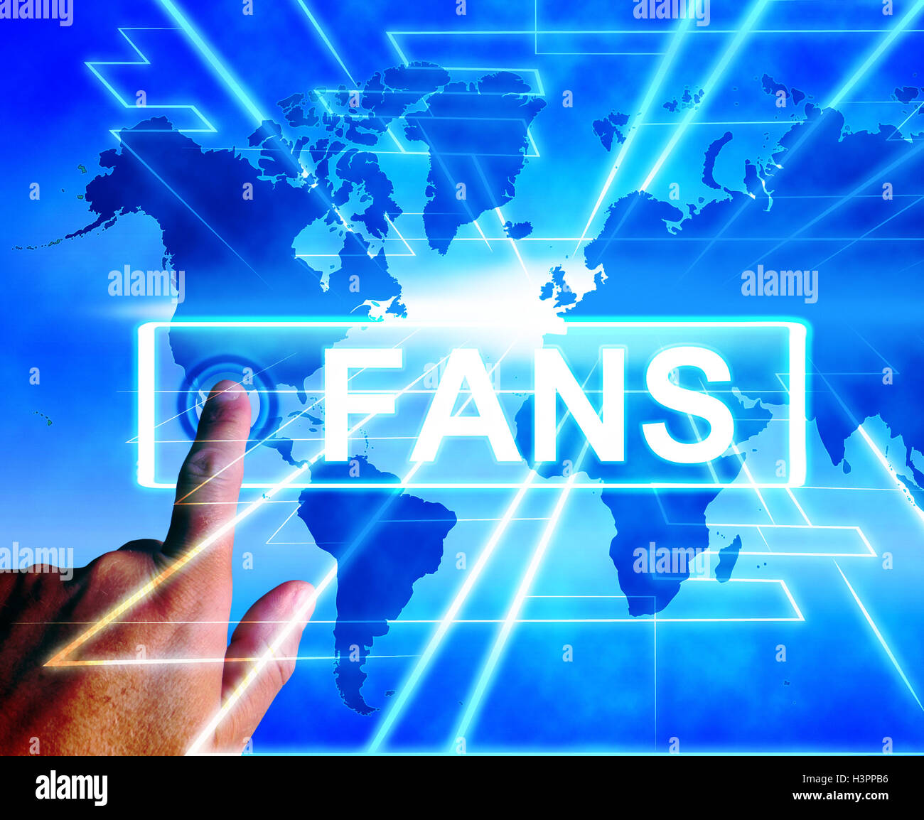 Fans Map Displays Worldwide or International Followers or Admire Stock ...