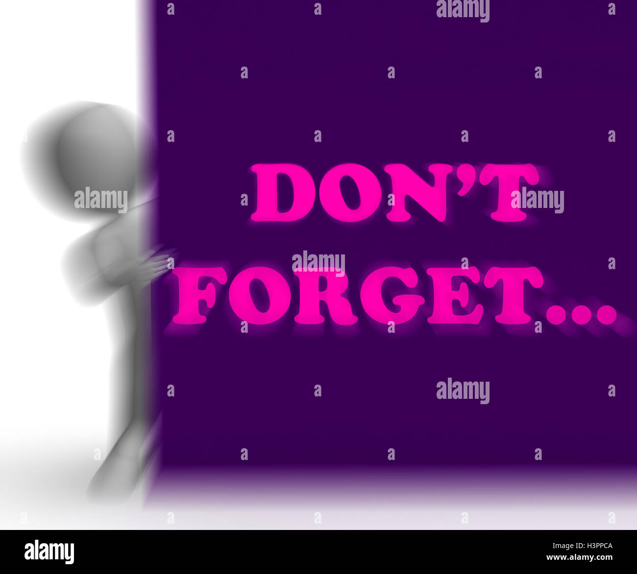Dont forget sign hi-res stock photography and images - Alamy