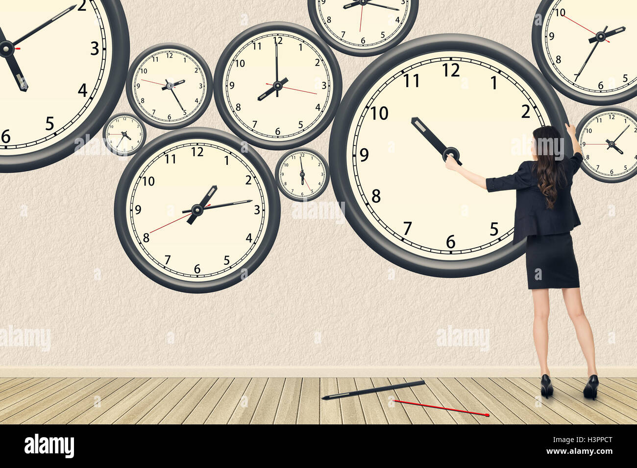 repair the clock Stock Photo - Alamy