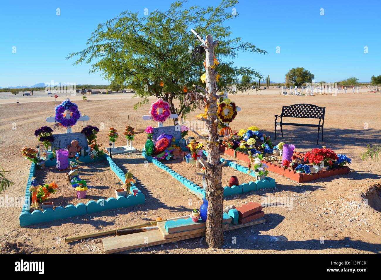 Desert cemetery,graveyard,colorful graves,tombstones,peaceful,serene ... Desert cemetery,graveyard,colorful graves,tombstones,peaceful,serene ...