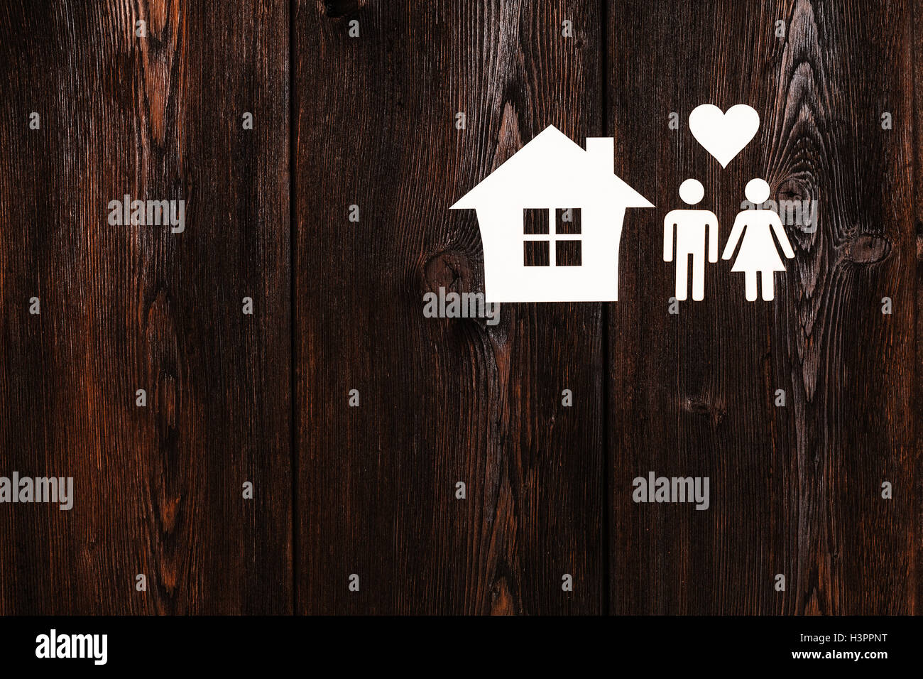 Paper couple in love. Family concept. Abstract conceptual image Stock ...