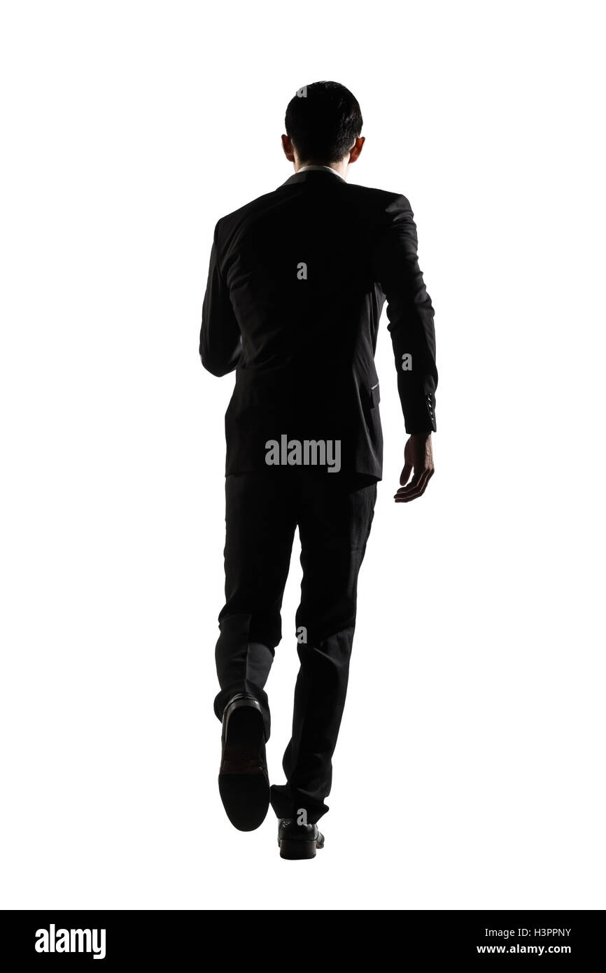 Running businessman silhouette Cut Out Stock Images & Pictures - Alamy