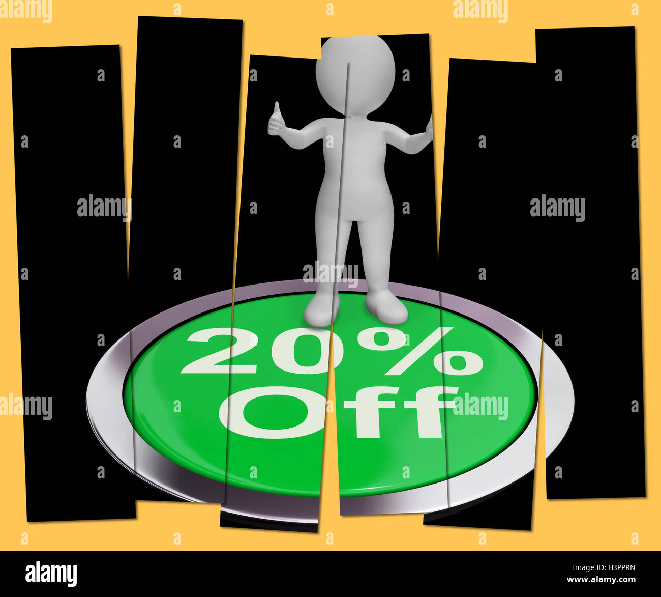 Twenty Percent Off Pressed Shows 20 Off Product Stock Photo - Alamy