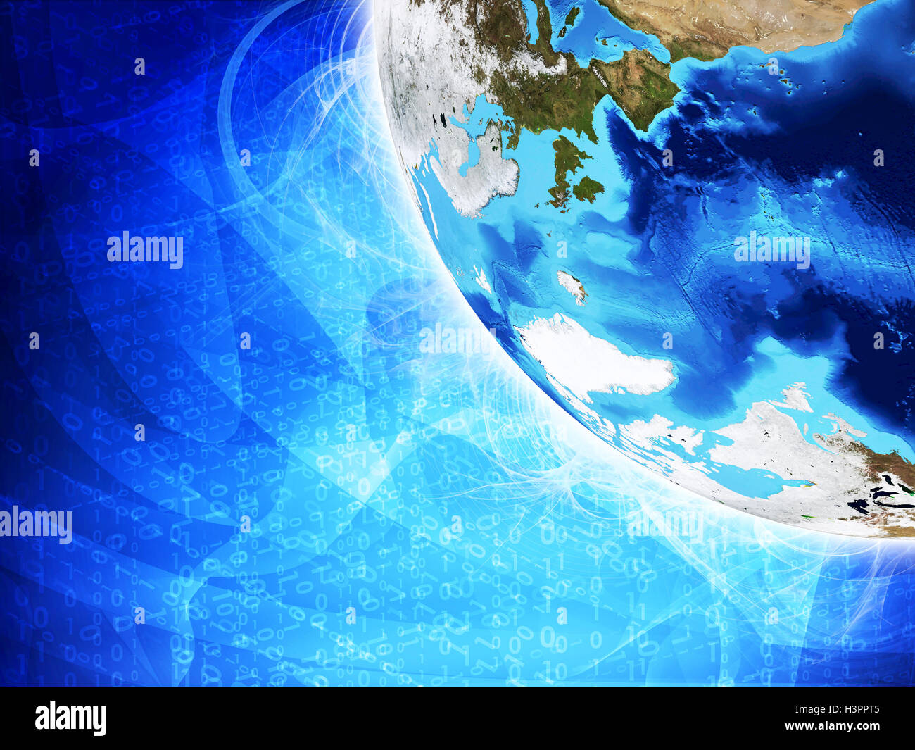 Glowing figures and Earth. Hi-tech background Stock Photo - Alamy Glowing figures and Earth. Hi-tech background Stock Photo - Alamy