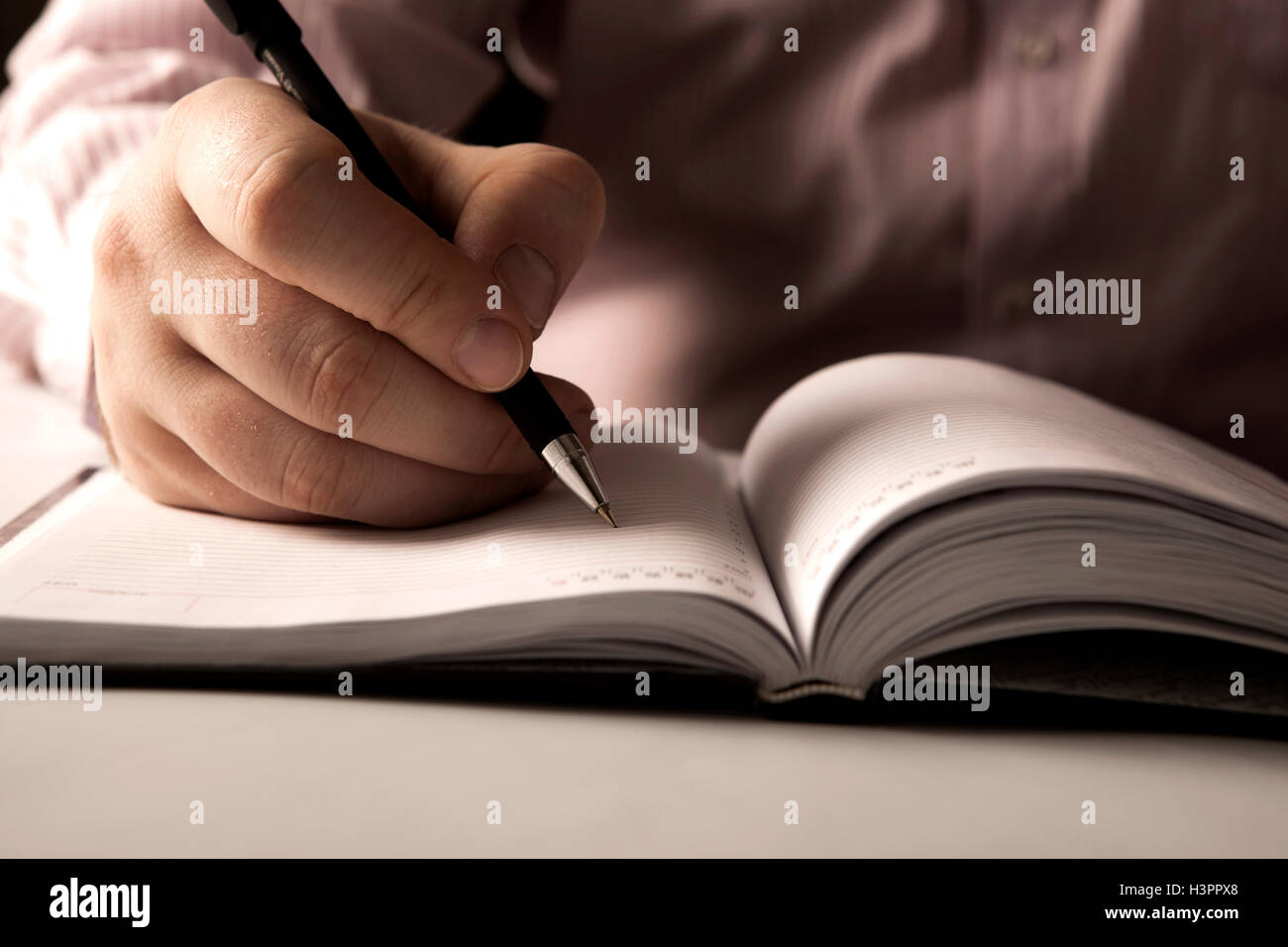 man is preparing for written work Stock Photo - Alamy