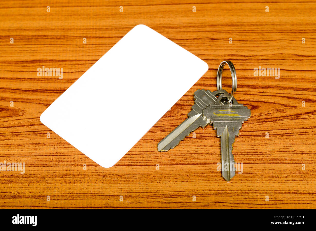 business card and keys Stock Photo - Alamy