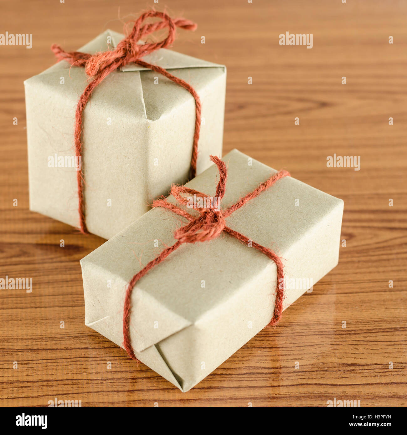 brown gift box Stock Photo - Alamy