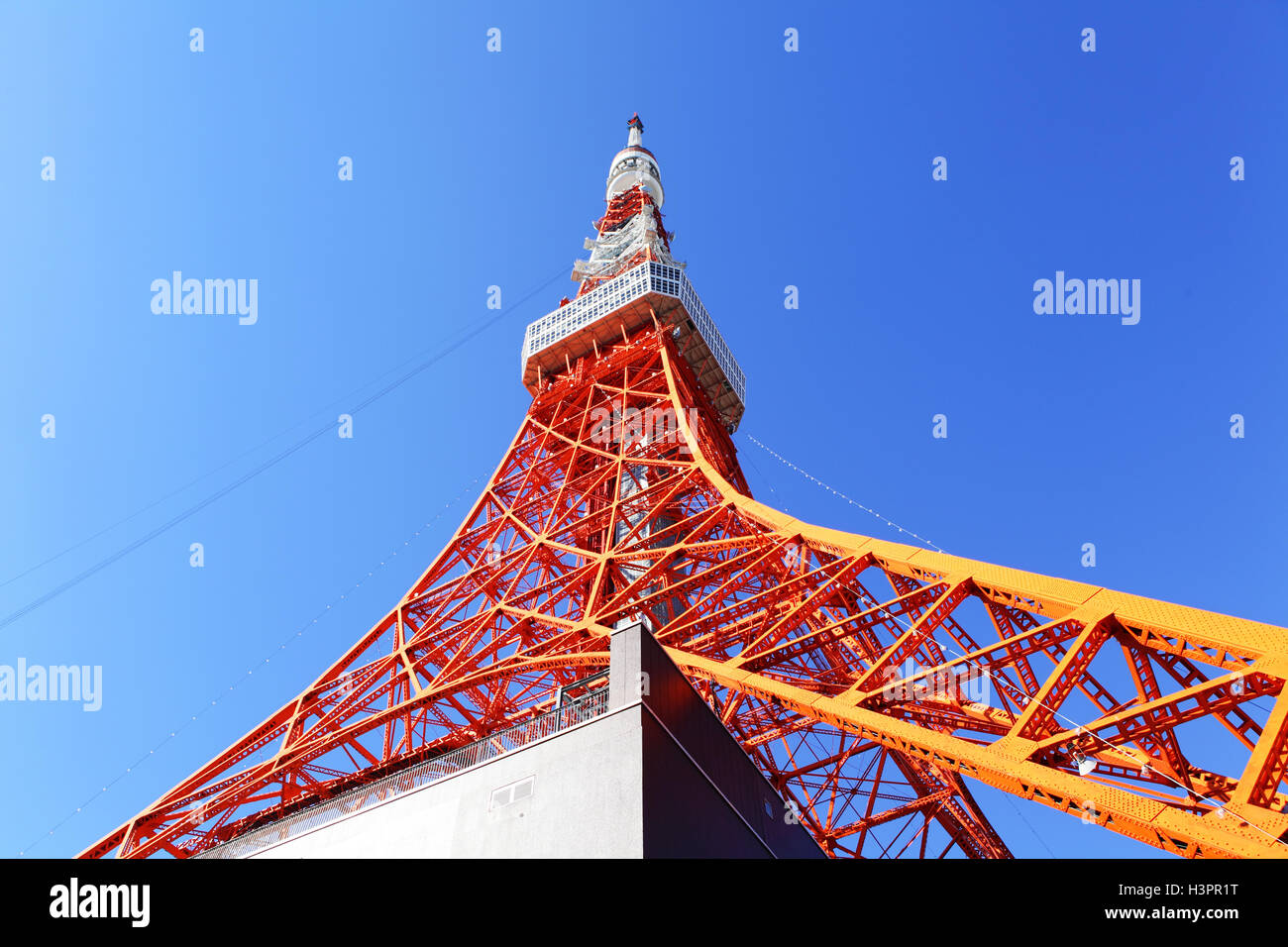 Tokyo Tower from low angle Stock Photo - Alamy