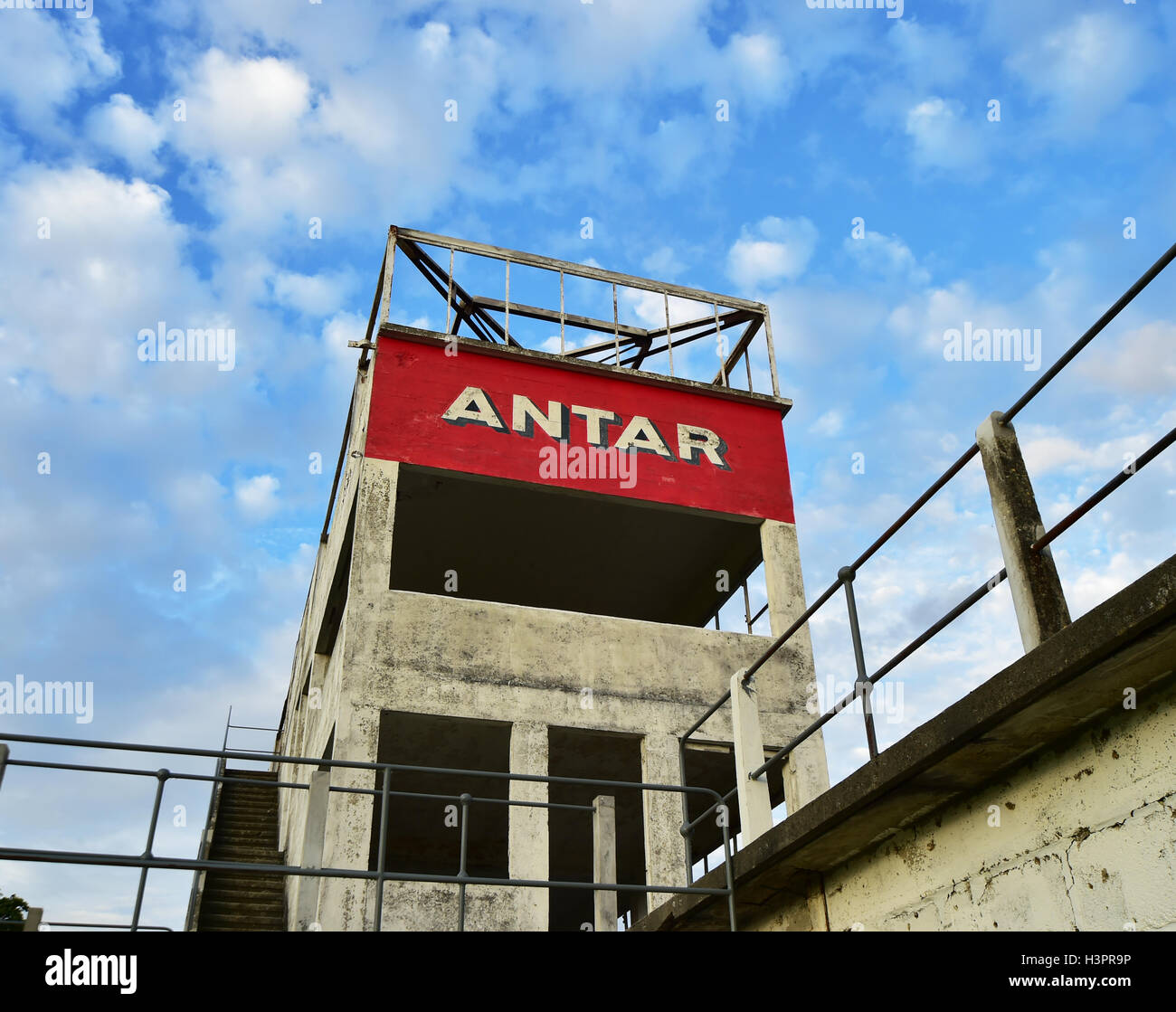 Pits, Grandstand, Reims-Gueux, French GP circuit, classic motor racing ...