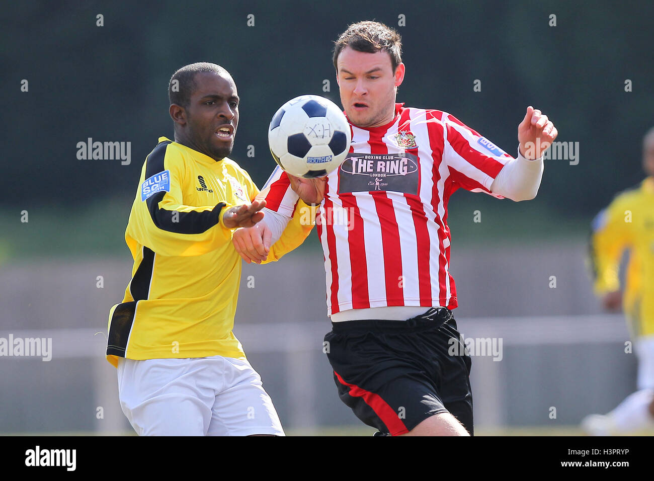 Martin Tuohy of Hornchurch tangles with Carlos Talbot of Bromley - AFC ...