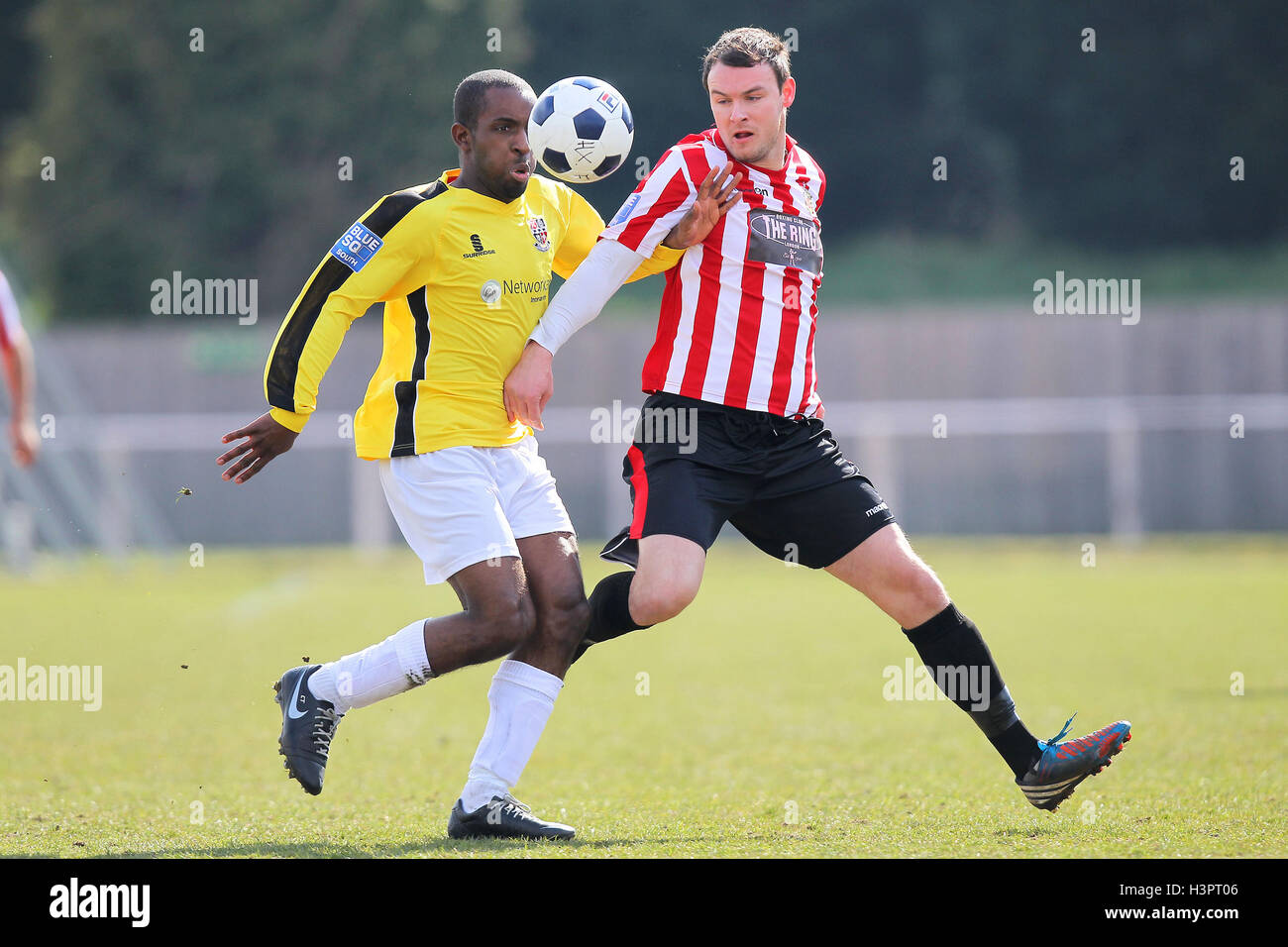 Martin Tuohy of Hornchurch tangles with Carlos Talbot of Bromley - AFC ...