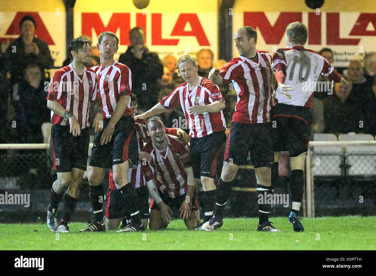 Martin Tuohy scores the second goal for Hornchurch and celebrates - AFC ...
