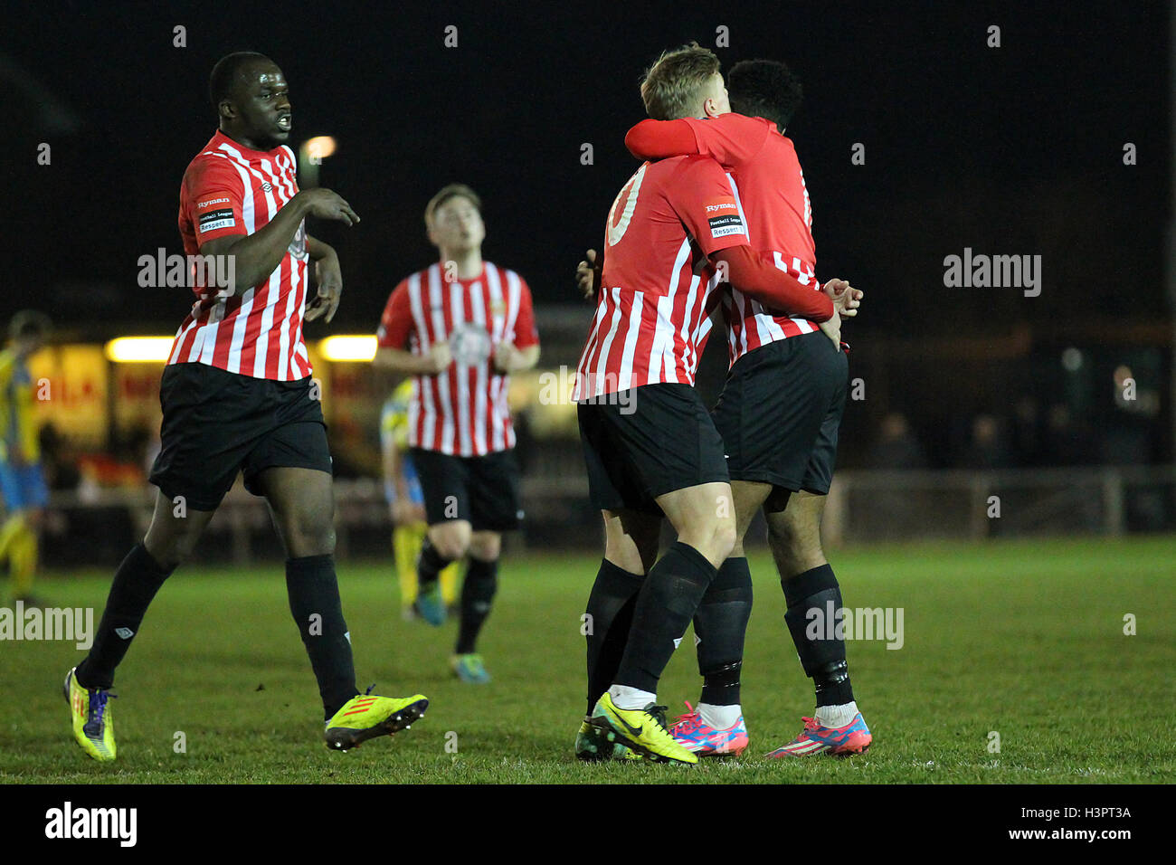 George Purcell scores the first goal for Hornchurch and celebrates ...